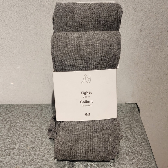 H&M | Accessories | 2 Pack Light Grey Knit Tights From Hm | Poshmark